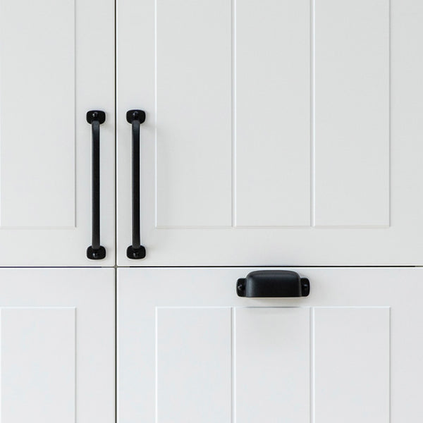 June Handle: Ornate Black Cabinet Handles – Linear Standard