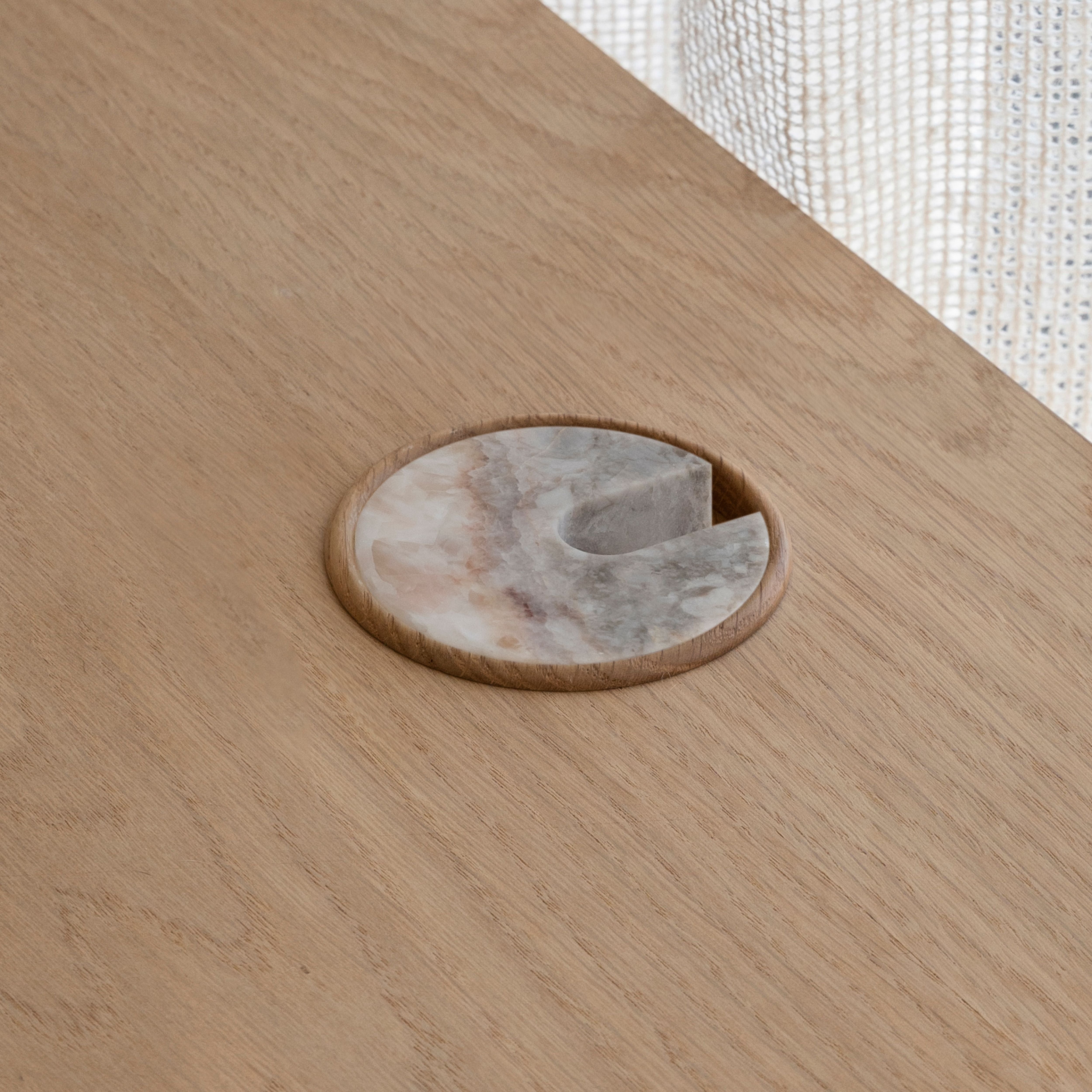 Veil Stone Cable Access Outlet | Desk Accessories – Linear Standard