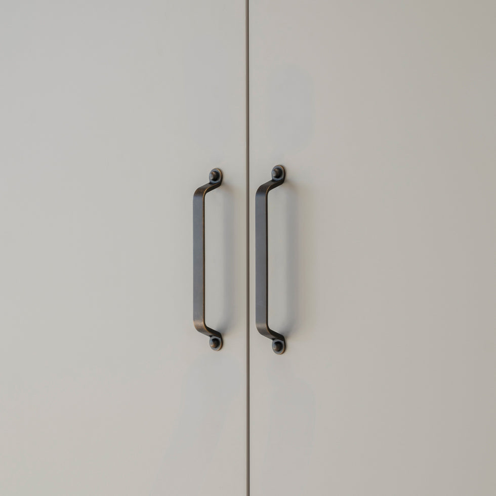 Button Handle: Classic Brass Cabinet Handles – Linear Standard