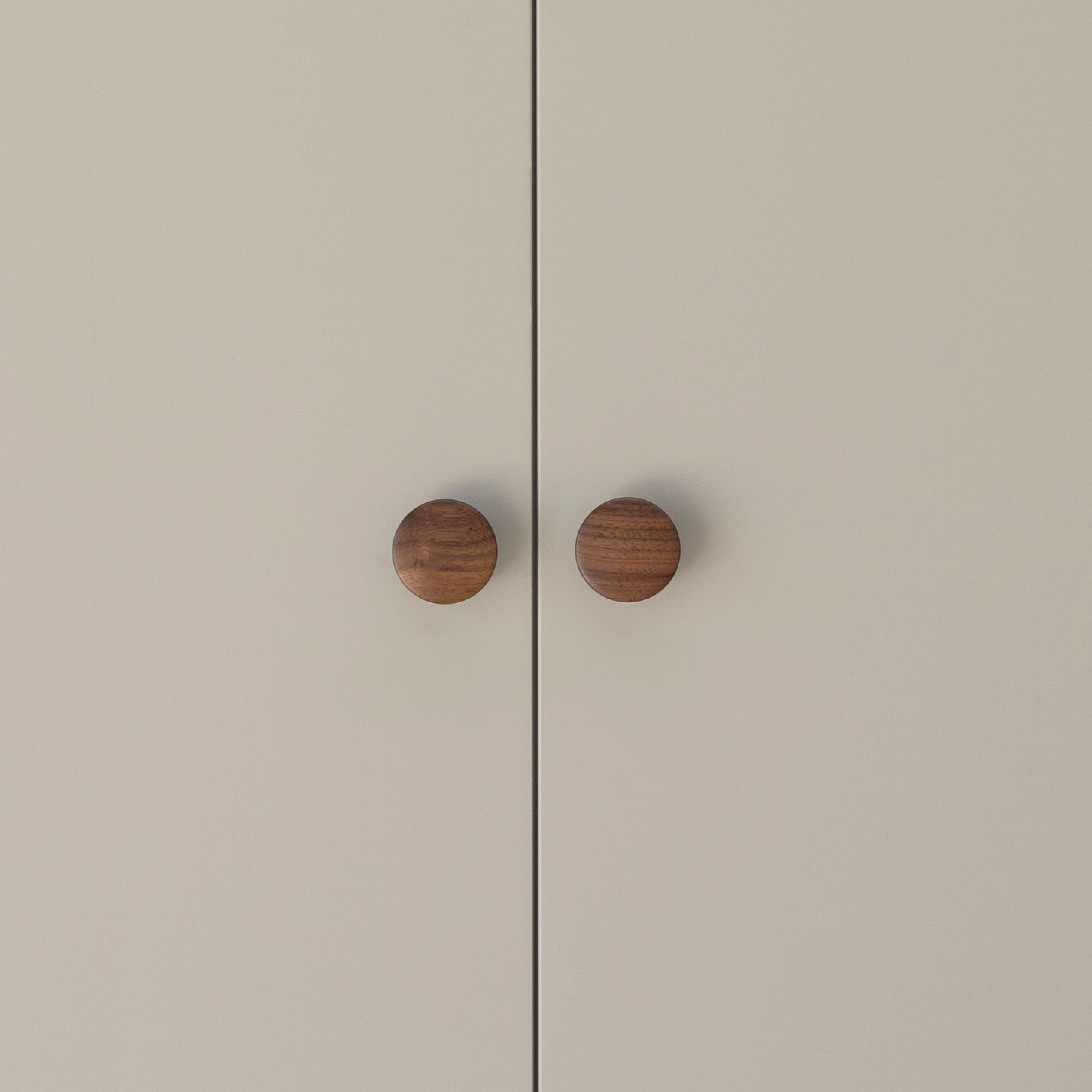 Rondo Knob: Round Timber Cabinet Knob in 2 Sizes – Linear Standard
