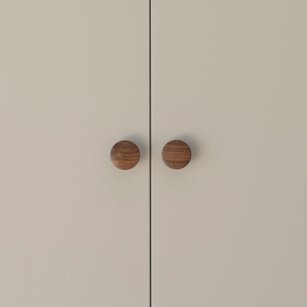 Rondo Knob: Round Timber Cabinet Knob in 2 Sizes – Linear Standard