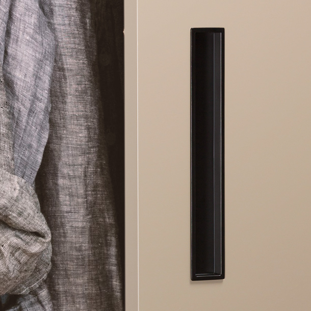 Cubic Handle: Sleek Black Cabinet Handles – Linear Standard