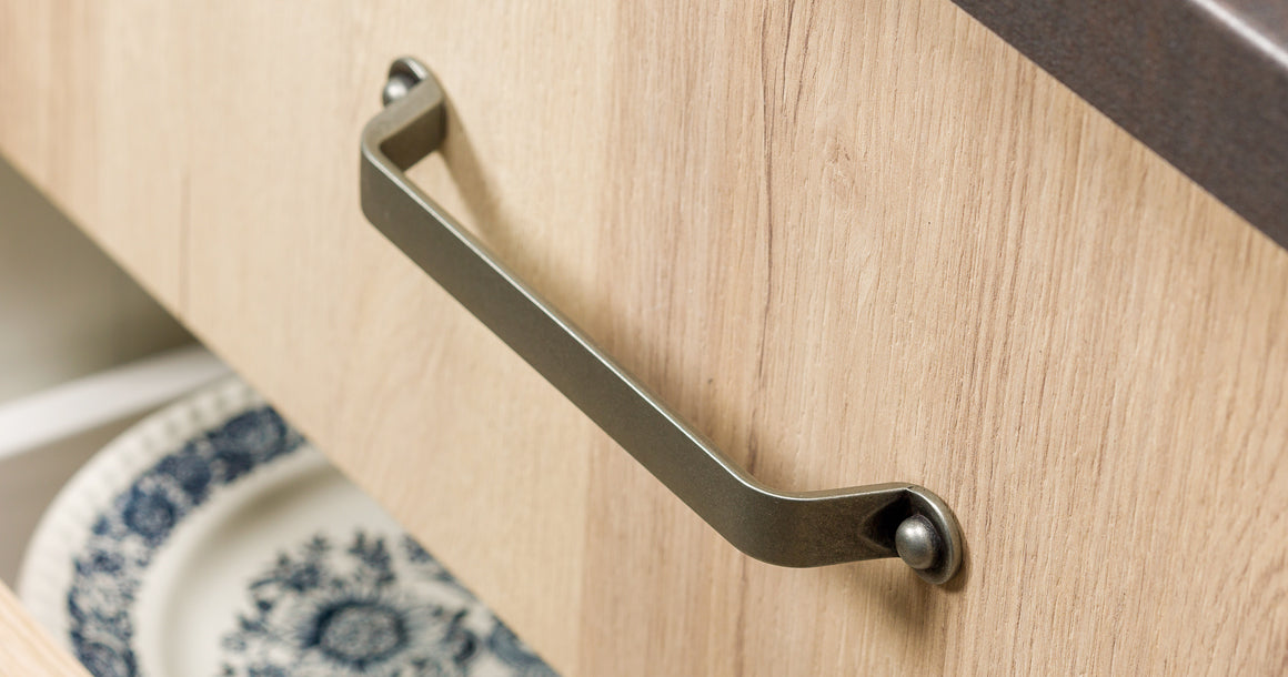 Button Handle: Classic Brass Cabinet Handles – Linear Standard